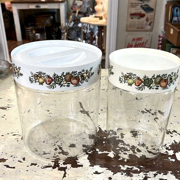 Pyrex | Kitchen | Vintage Spice Of Life Pyrex Glass Canisters | Poshmark